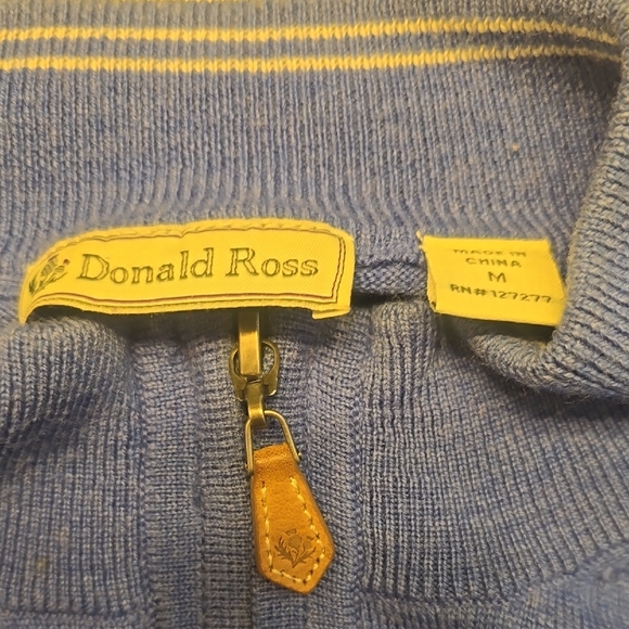 Donald Ross | Sweaters | Donald Ross Mens Light Blue Zipup Sweater ...